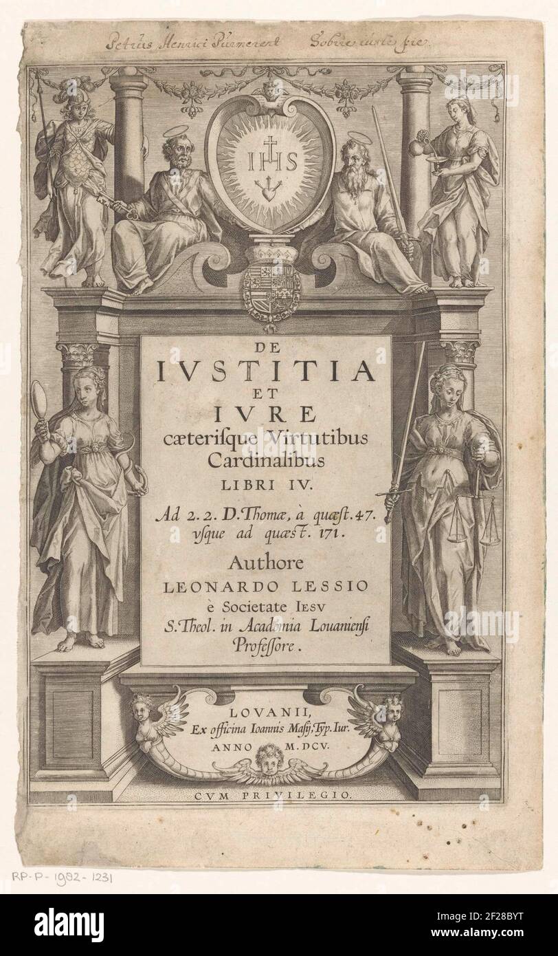 Latin title flanked hi-res stock photography and images - Alamy