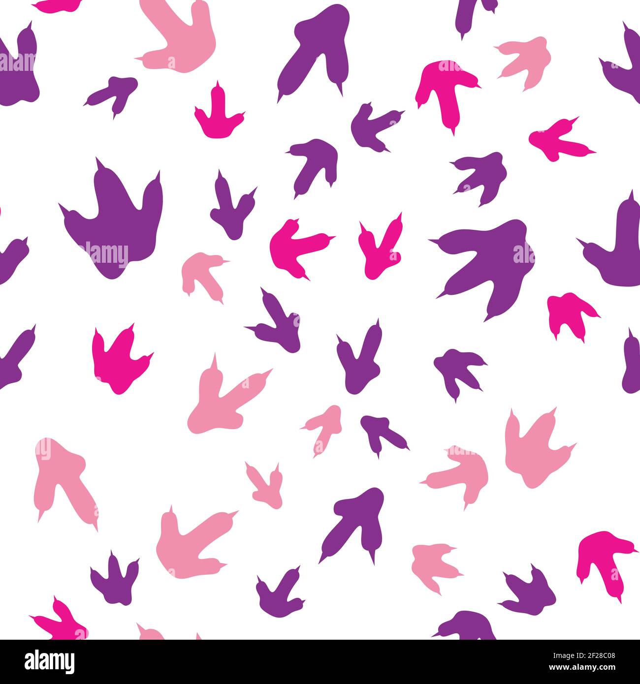 Dinosaur footprint tracks. Minimal color seamless pattern. Background ...