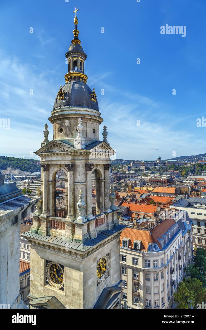 Tower of St. Stephen's Basilica, Budapest, Hungary Stock Photo - Alamy