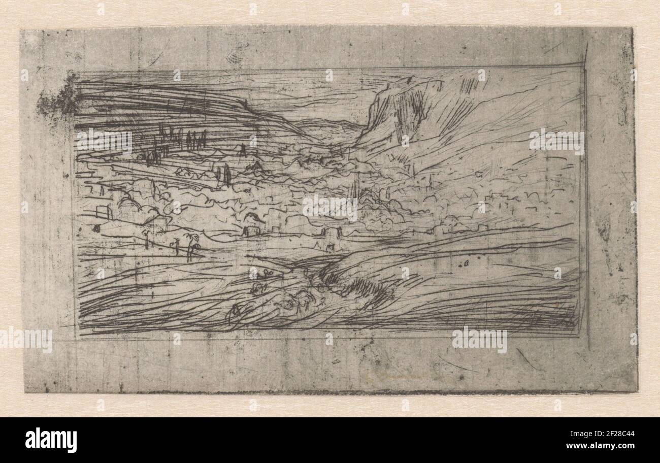 View of an ottoman city.view of an ottoman city located in a valley ...