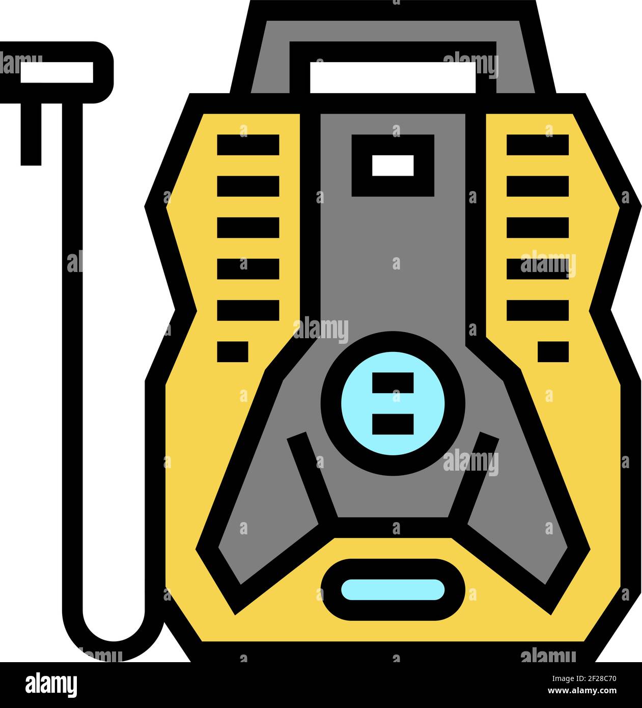 portable air compressor color icon vector illustration Stock Vector ...