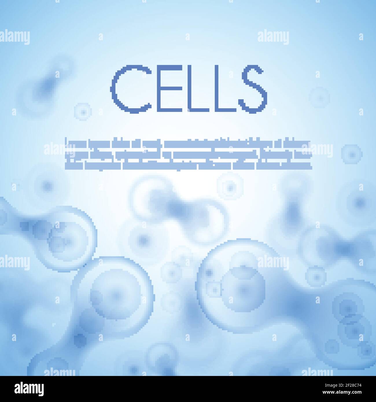 Blue cell background. Life and biology, medicine scientific, molecular ...