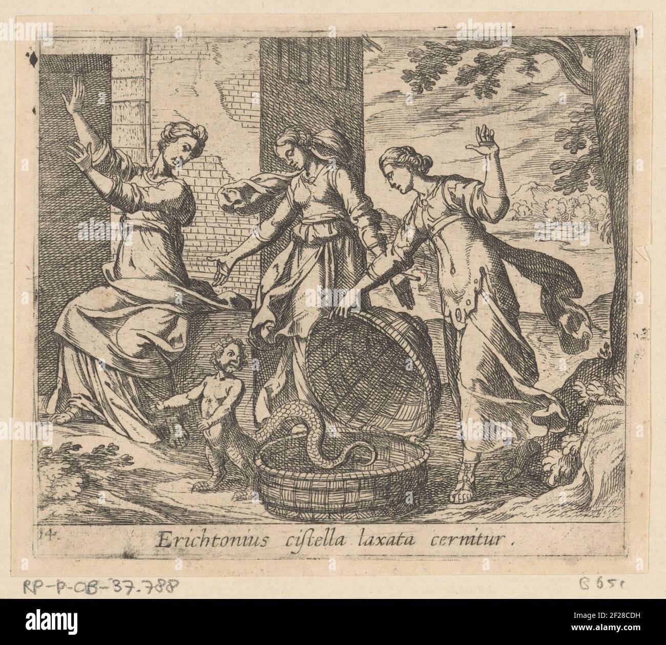 Erichthonius uit zijn mand gelaten; Erichtonius cistella laxata ...