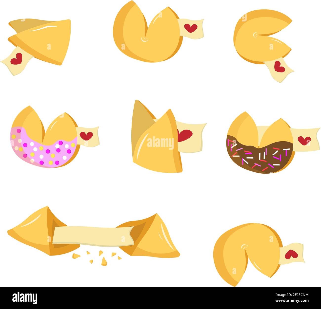 Set with Chinese fortune cookies Stock Vector Image & Art - Alamy