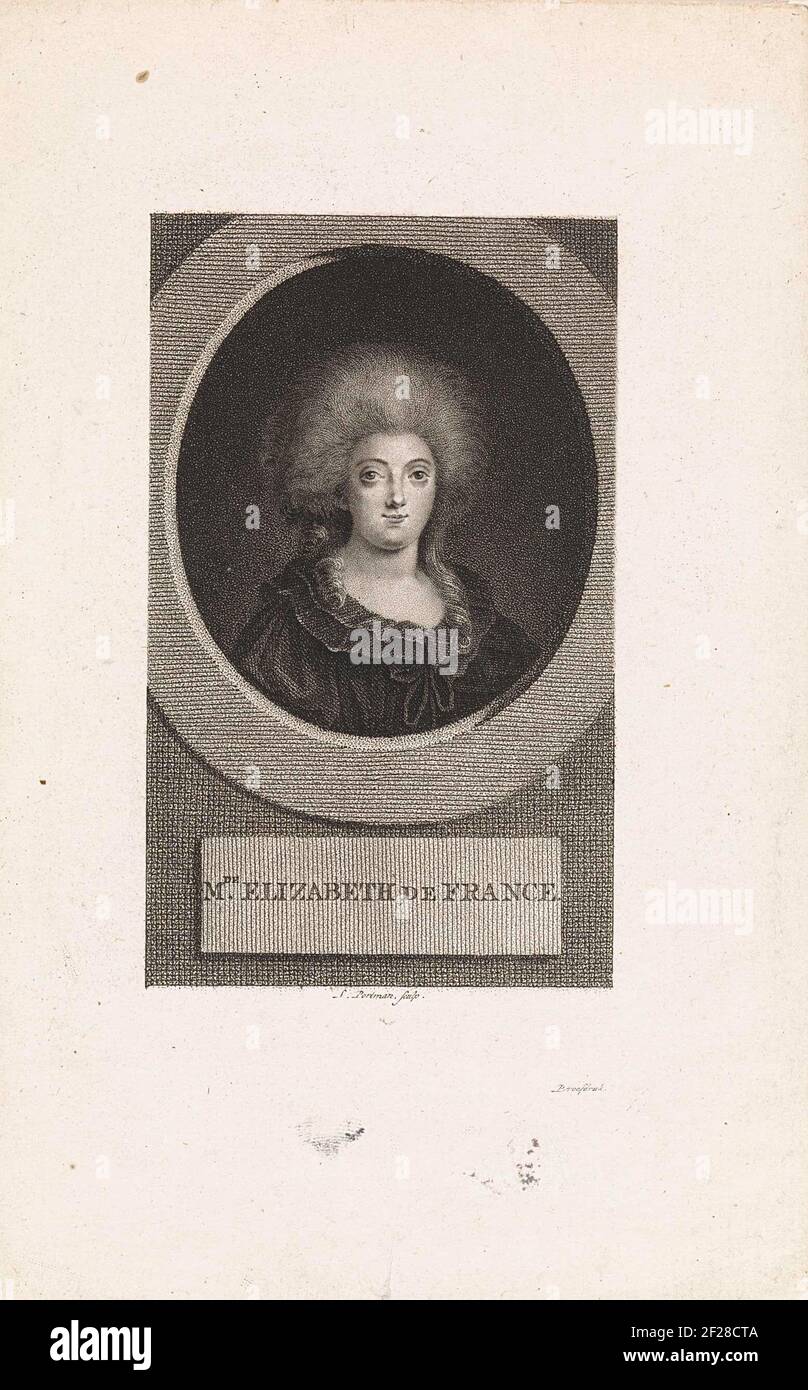 Portrait of Elisabeth Philippine Marie Helene, Princess of France Stock ...