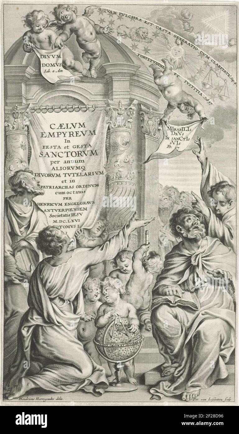 Gathered scholars look surprised to the tetragram that has appeared ...