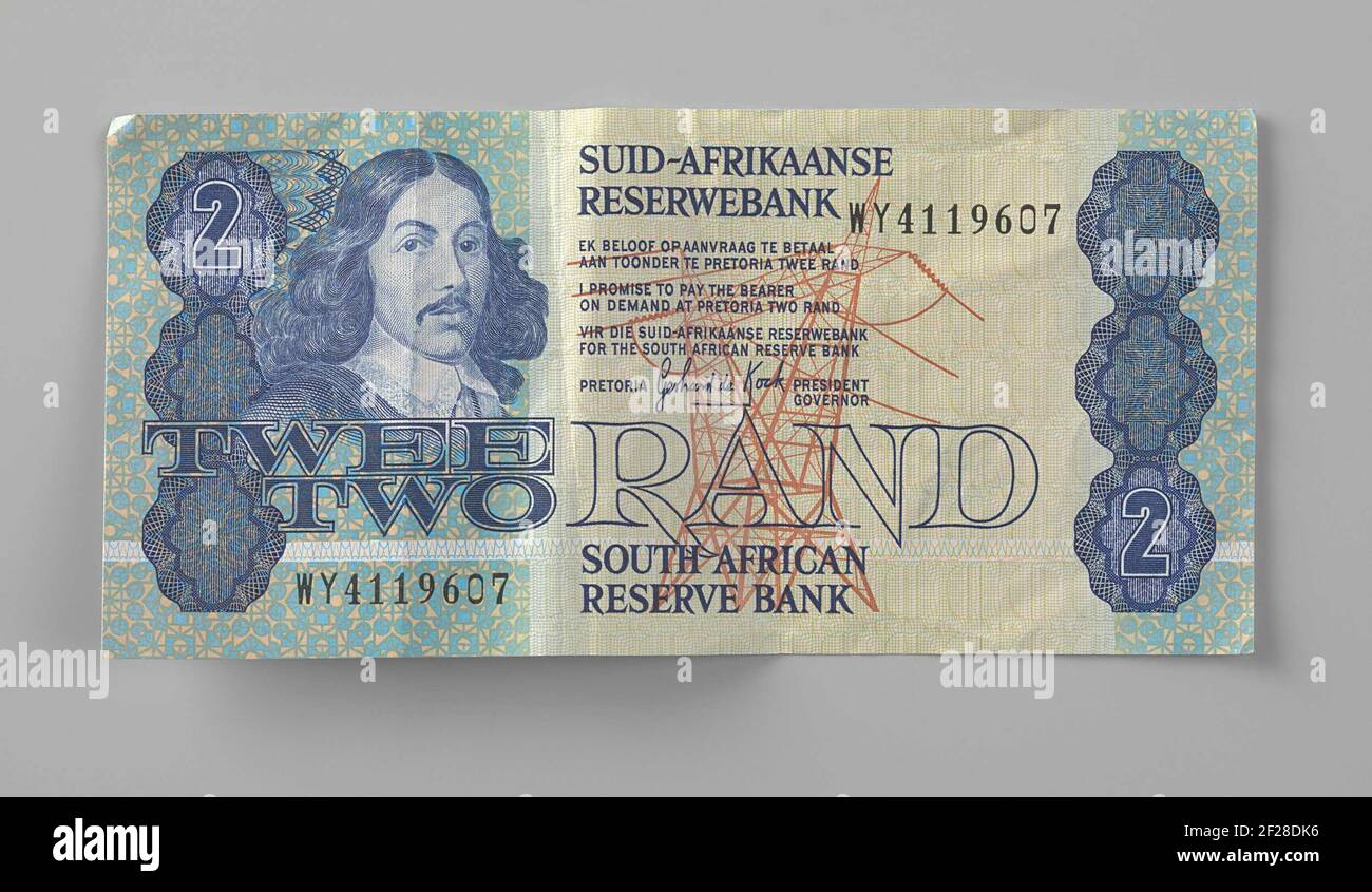 Banknote from two South African Rand Stock Photo - Alamy