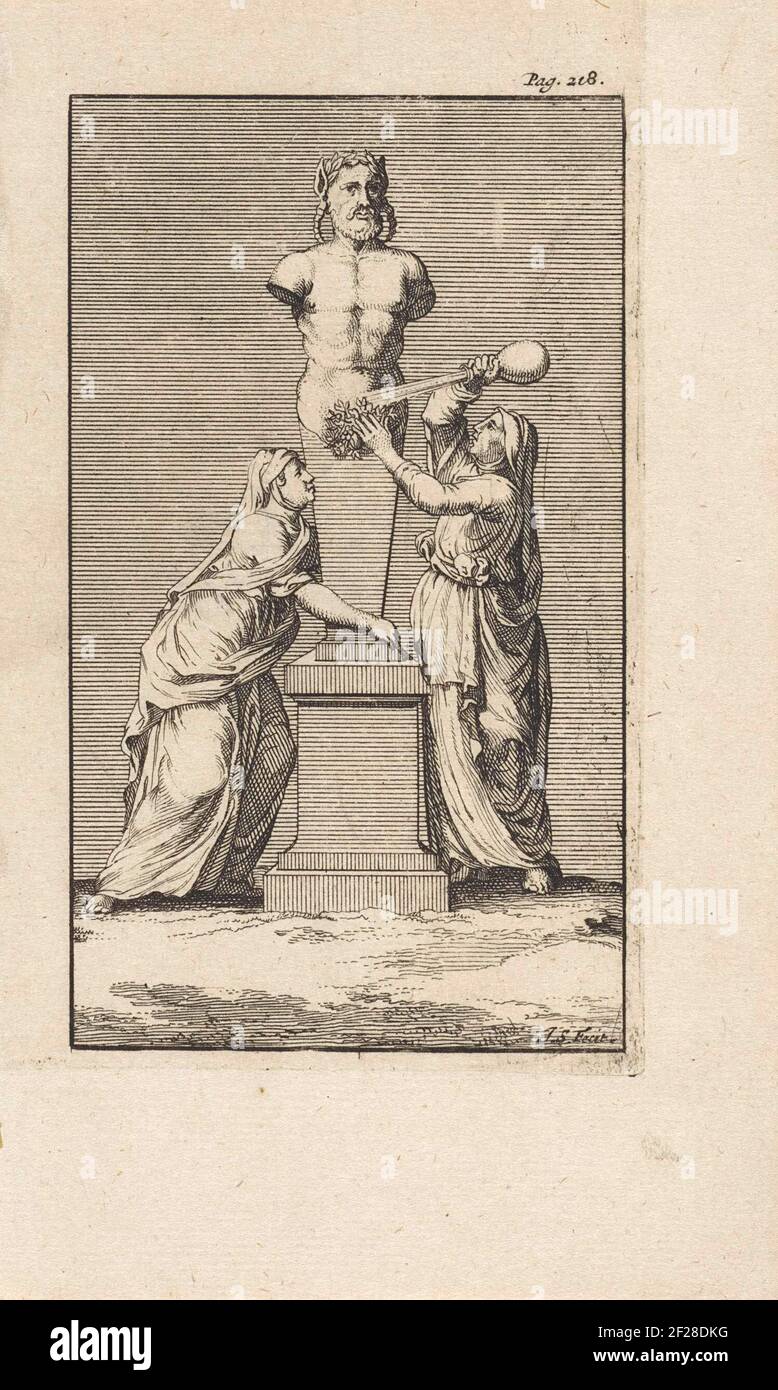 Women worship the image of priapus.two women in worship at the image of ...