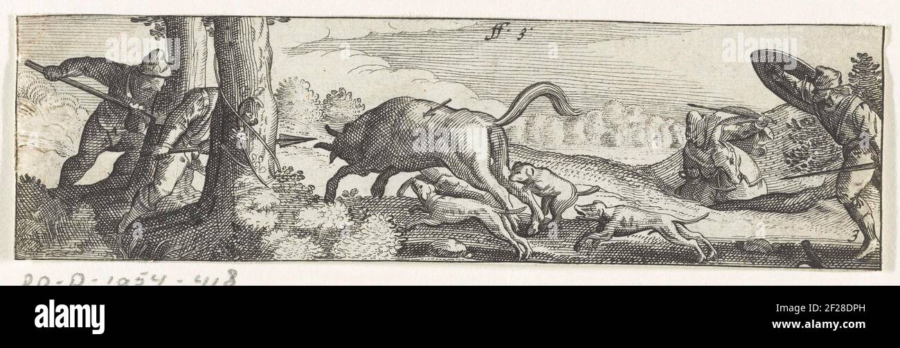 Bull hunt; Professions and landscapes Stock Photo - Alamy