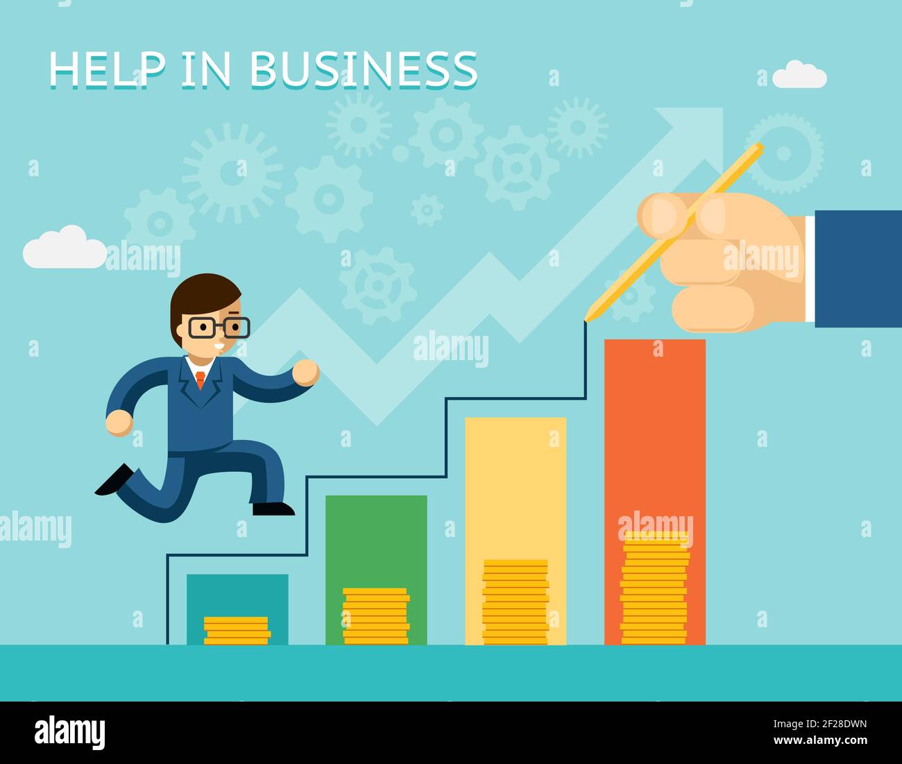 Help in business concept. Partnerships and mentoring. Mentor and ...