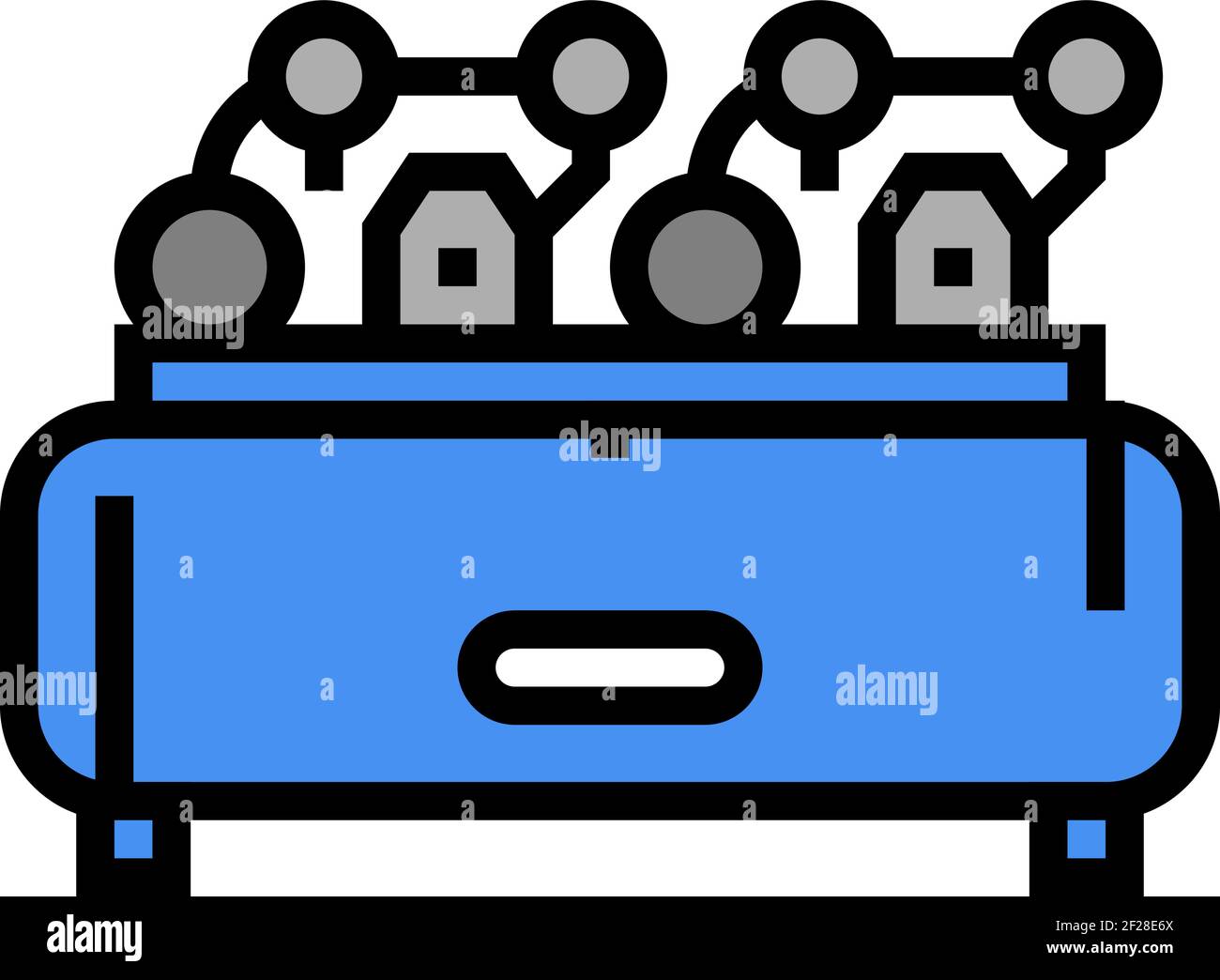 rotary air compressor color icon vector illustration Stock Vector Image ...