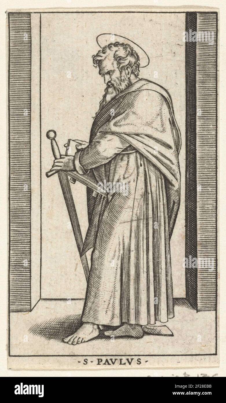 Apostle Paulus with sword; Christ and the apostles Stock Photo - Alamy