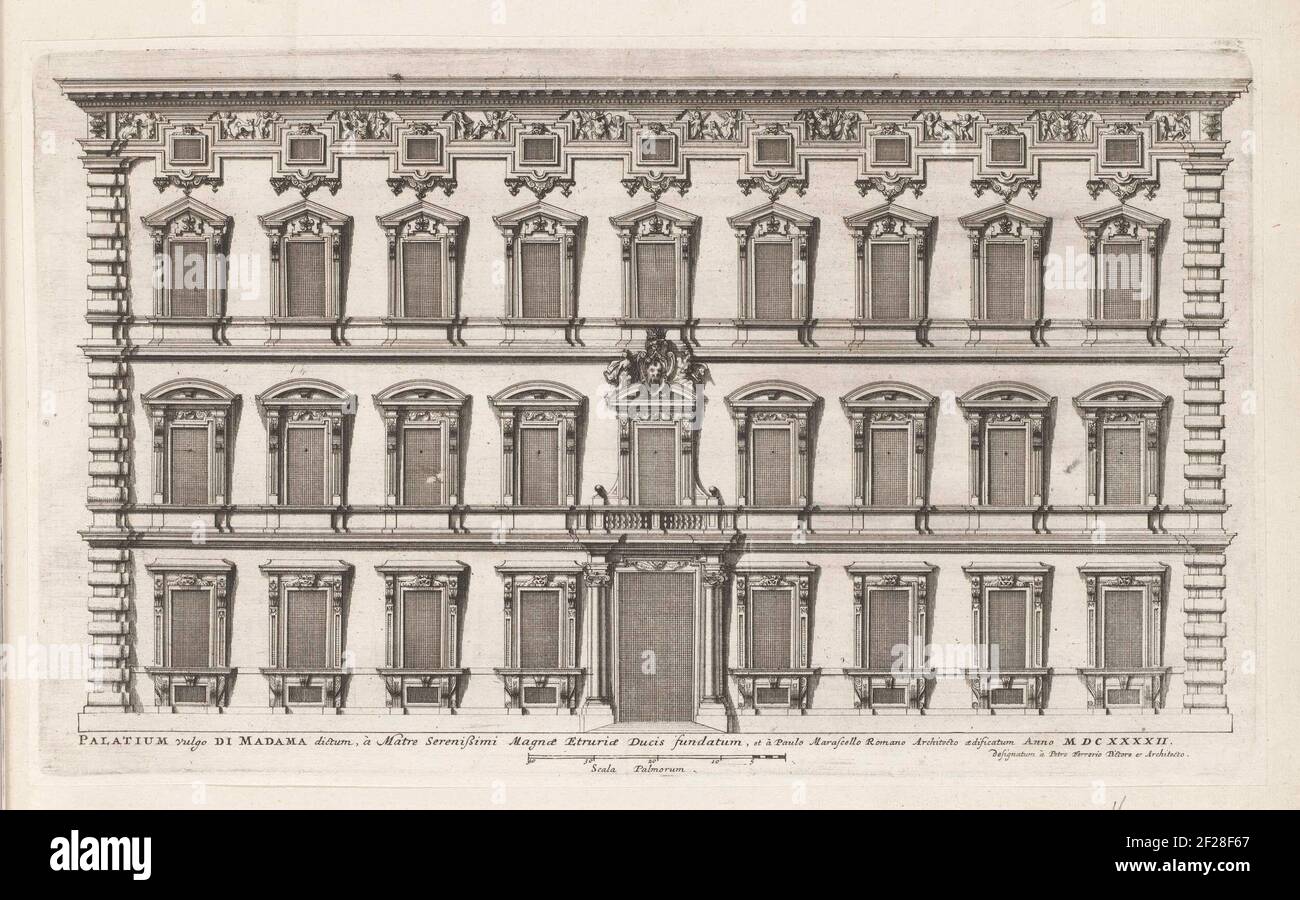 Façade Van Palazzo Madama Te Rome; Palatium Vulgo di Madam ...