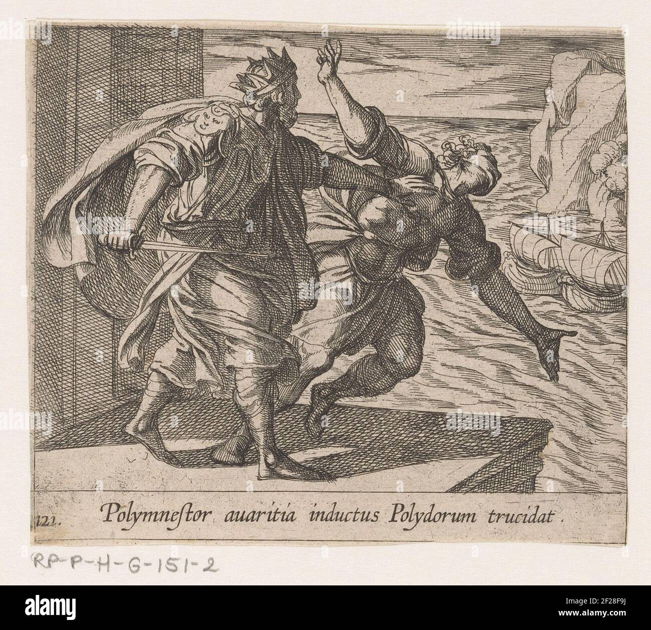 Polymestor vermoord Polydor; Polymnestor slays Polydorus, greed, and ...