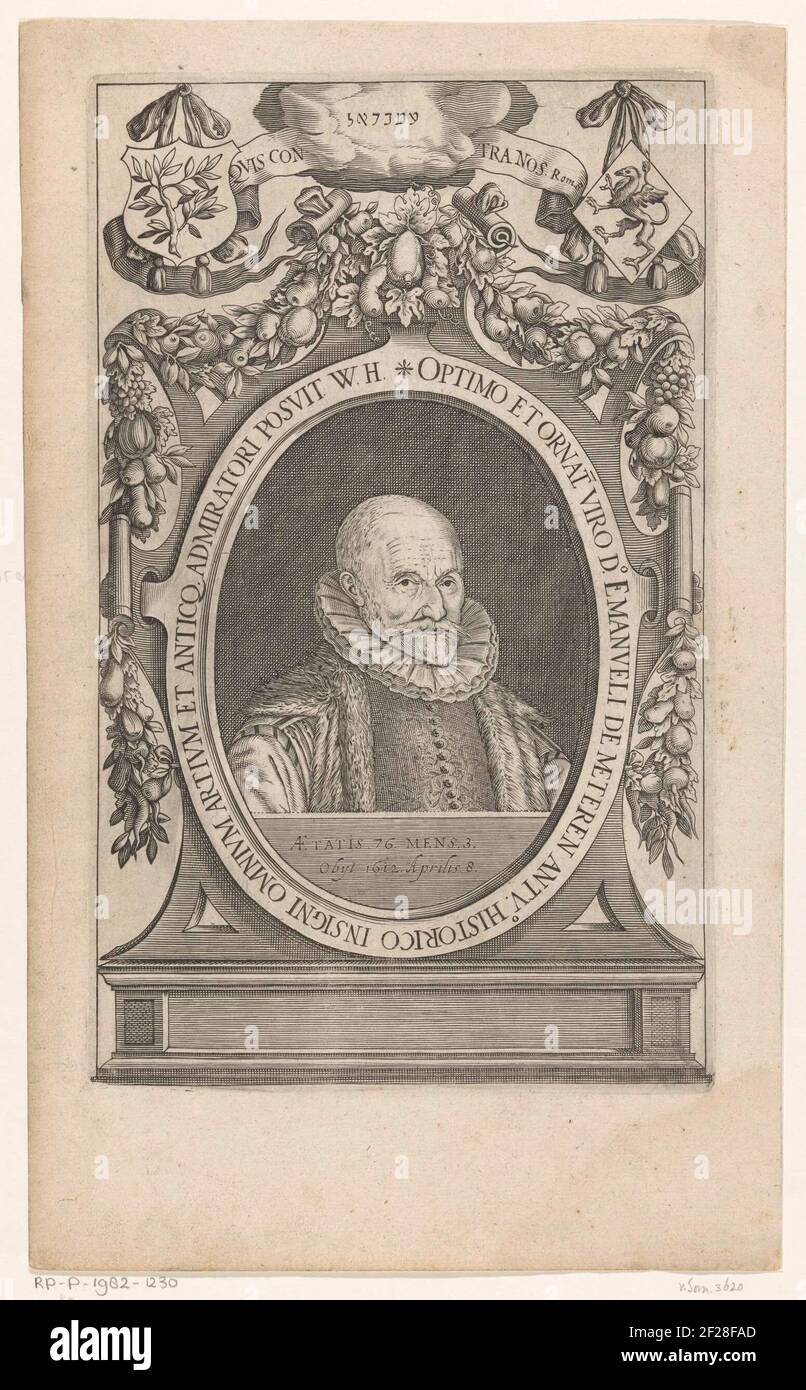 Portret van Emanuel van Meteren.Portrait of emanuel from metering ...