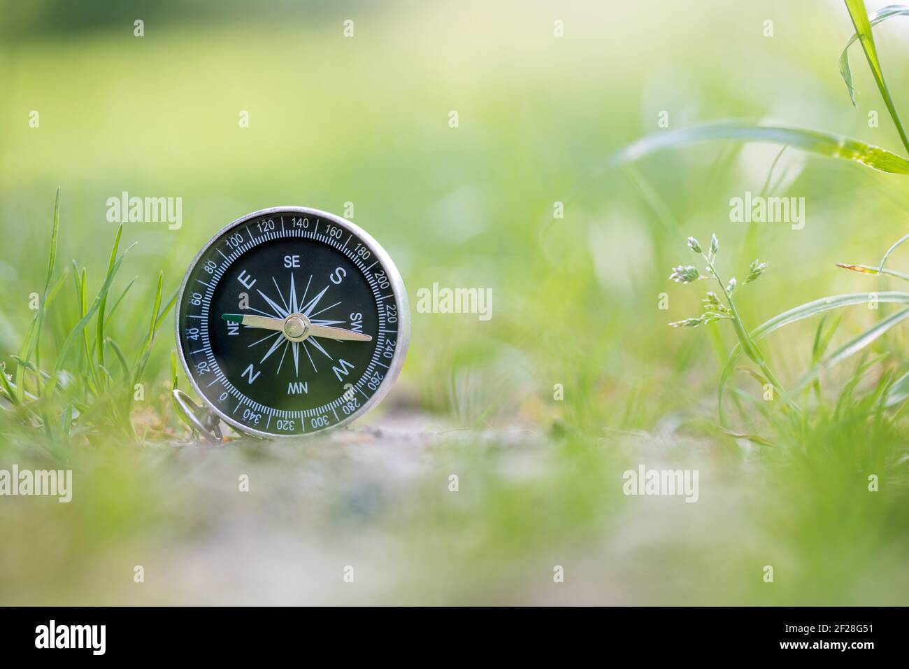 Adventure: Compass is lying on the floor, showing the direction Stock ...