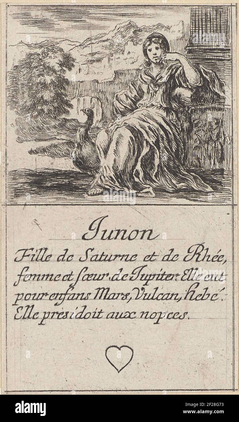Juno; Hearts woman; Junon; Card game with mythological performances ...