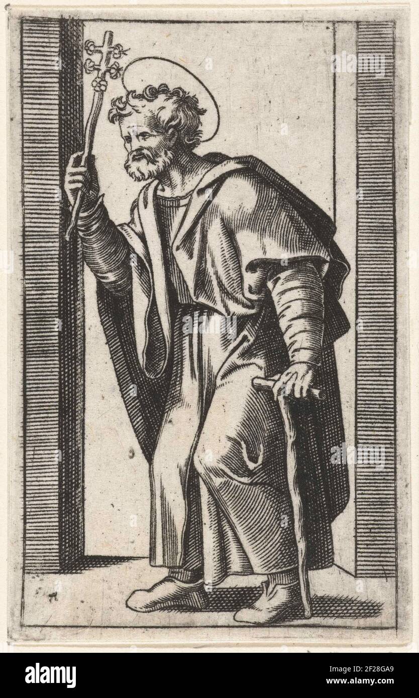 Saint Joseph with flowering staff Stock Photo - Alamy