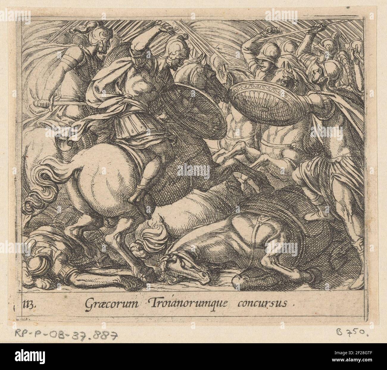 Greeks in battle with Trojans; Graecrum Troianorumque Concursus ...