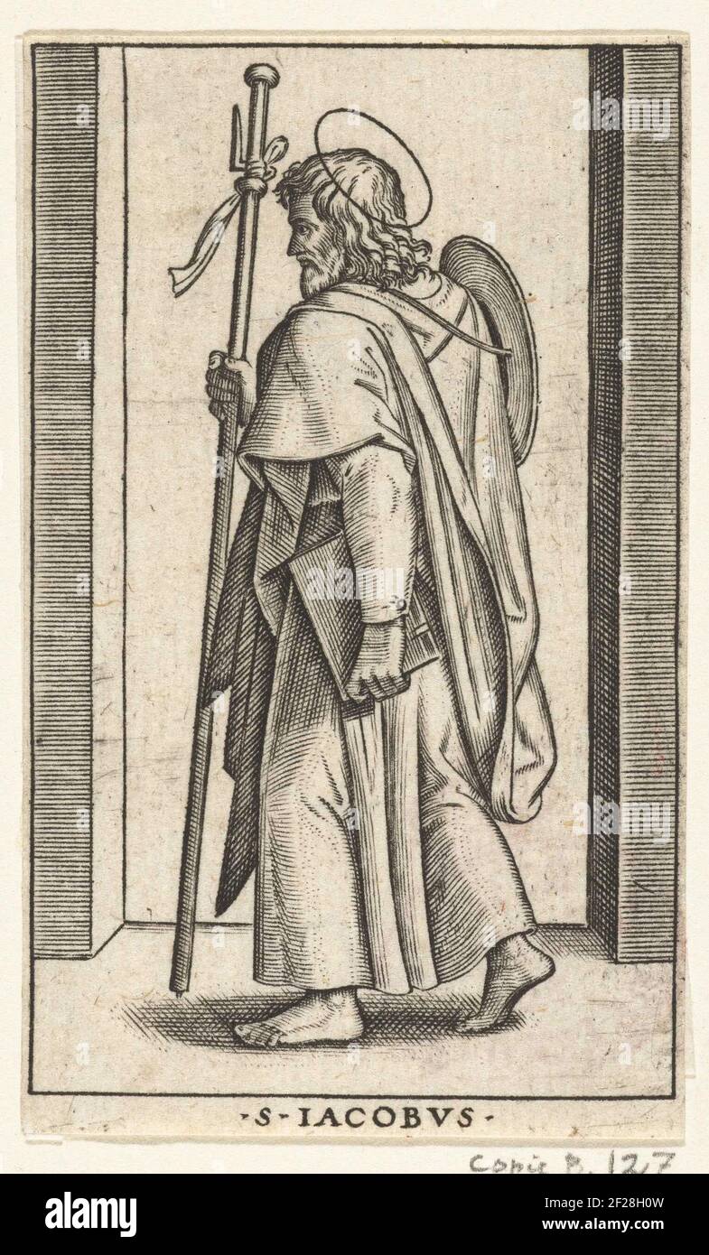 Apostle James the Multiple (Major) with pilgrim hat and pilgrimage ...