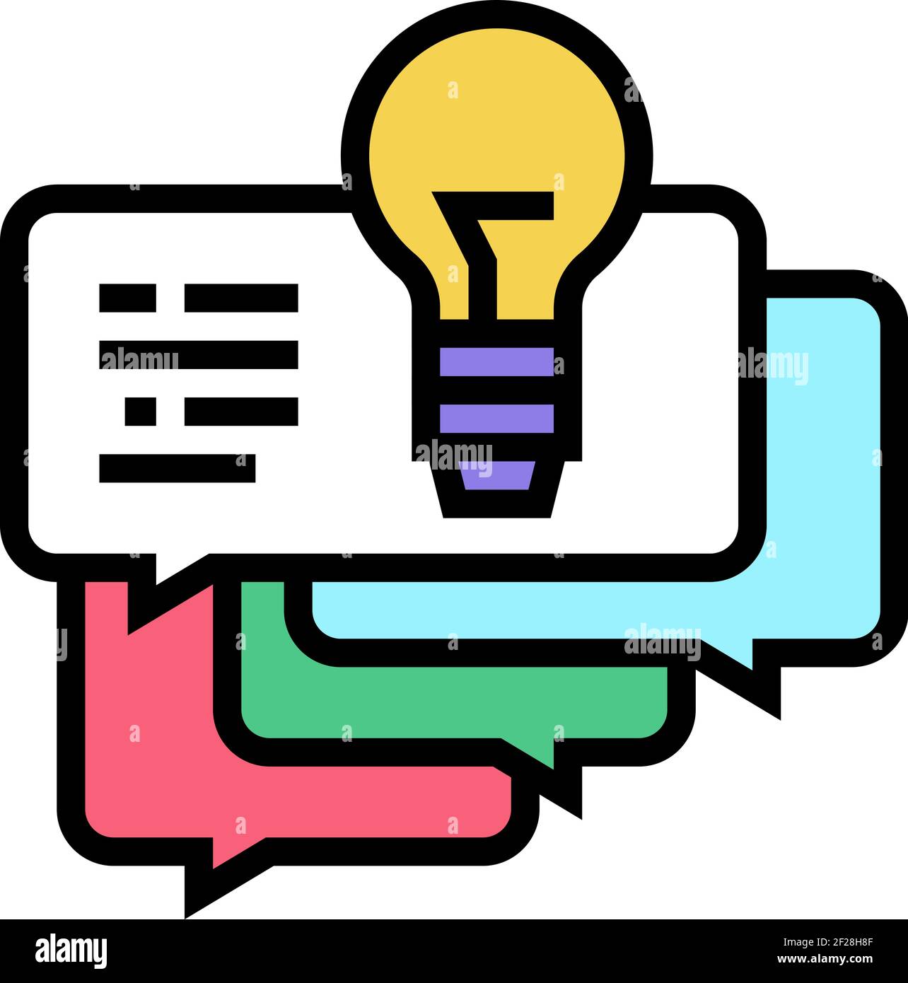 idea for ask customers about service color icon vector illustration ...