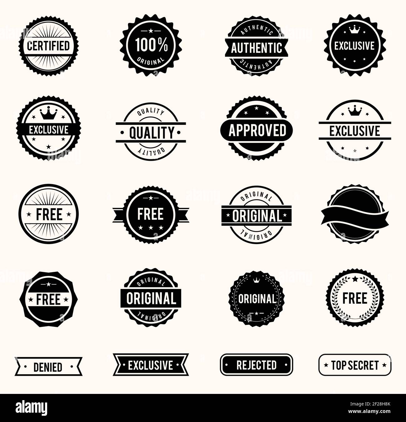vector commercial stamps set in vintage style for business and design ...