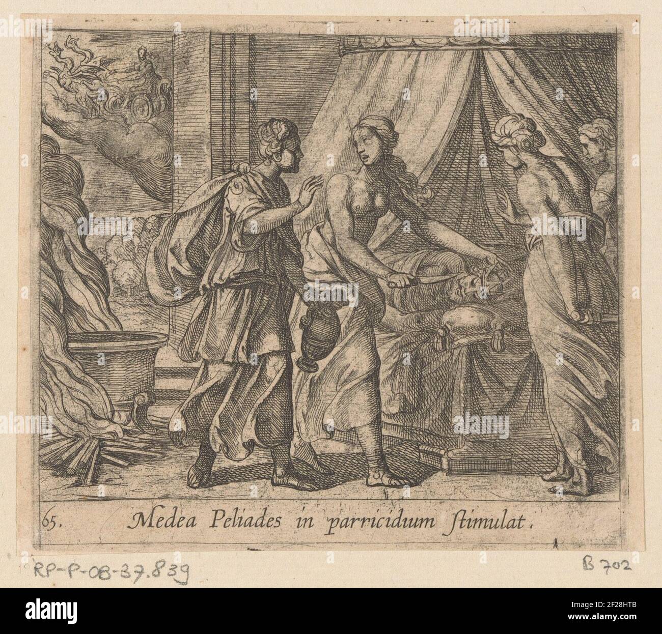 Daughters of Pelias kill their father; Medea Peliades in Parricidium ...