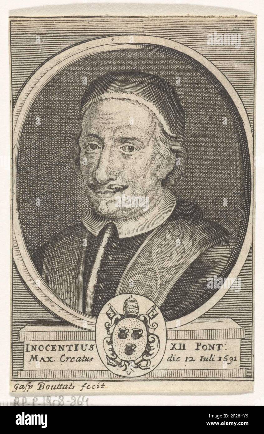 Portret van Innocentius XII; Inocentius XII.Portrait in an oval list of ...