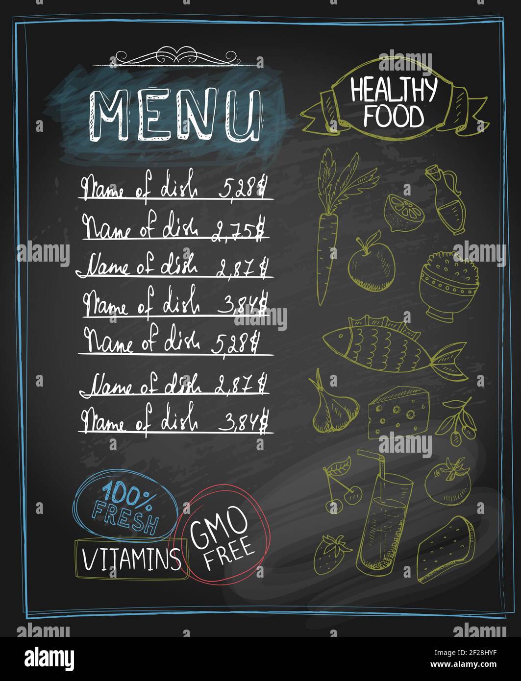 Chalkboard Menu Vector