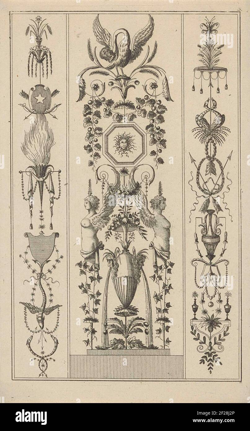 Arabesque with winged women; Designs of Arabesken; 1er Cahier d ...