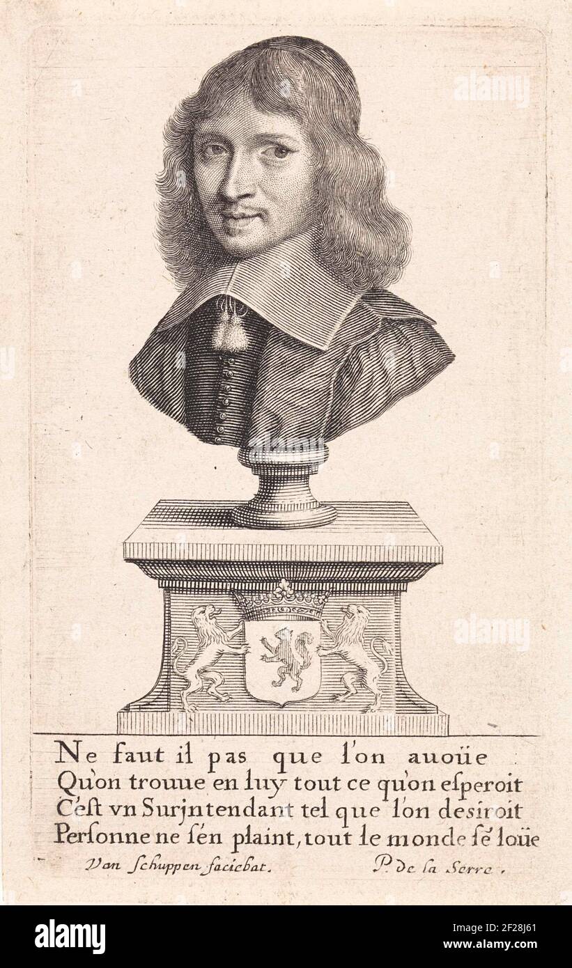 Portret van Nicolas Foucquet.Portrait of Nicolas Foucquet, Burggraaf ...