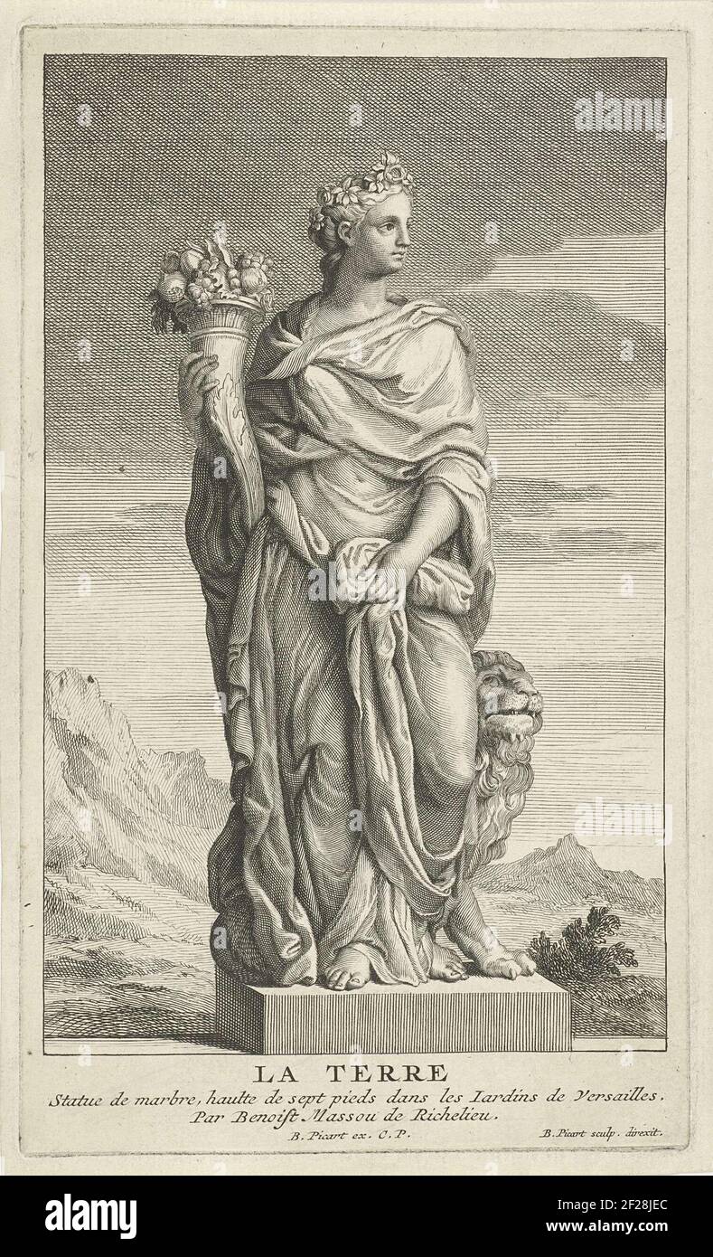 Statue in Versailles Gardens. The female personification of earth, a ...