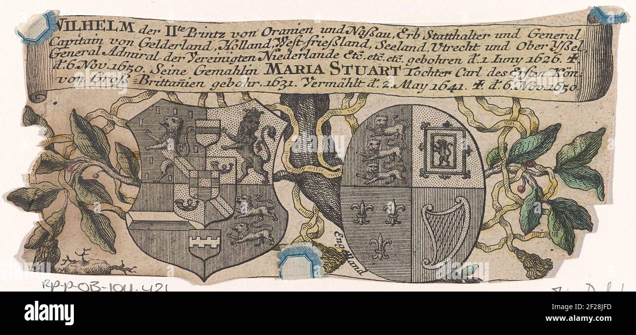 Weapons of Willem II, Prince of Orange, and Maria Henrietta Stuart ...