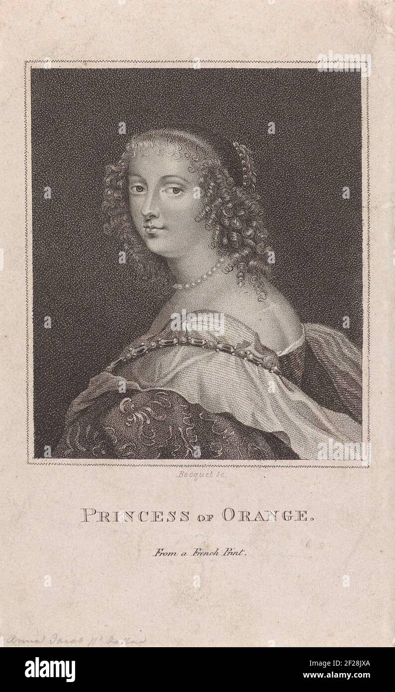 Portret van Maria Henrietta Stuart.Portrait of Maria Henrietta. In the ...