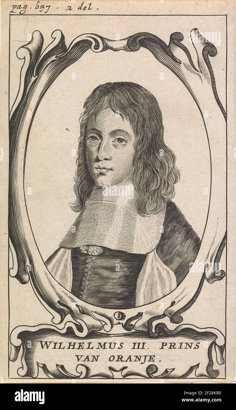 Portrait of Willem III, Prince of Orange.Portrait of Willem III in An ...