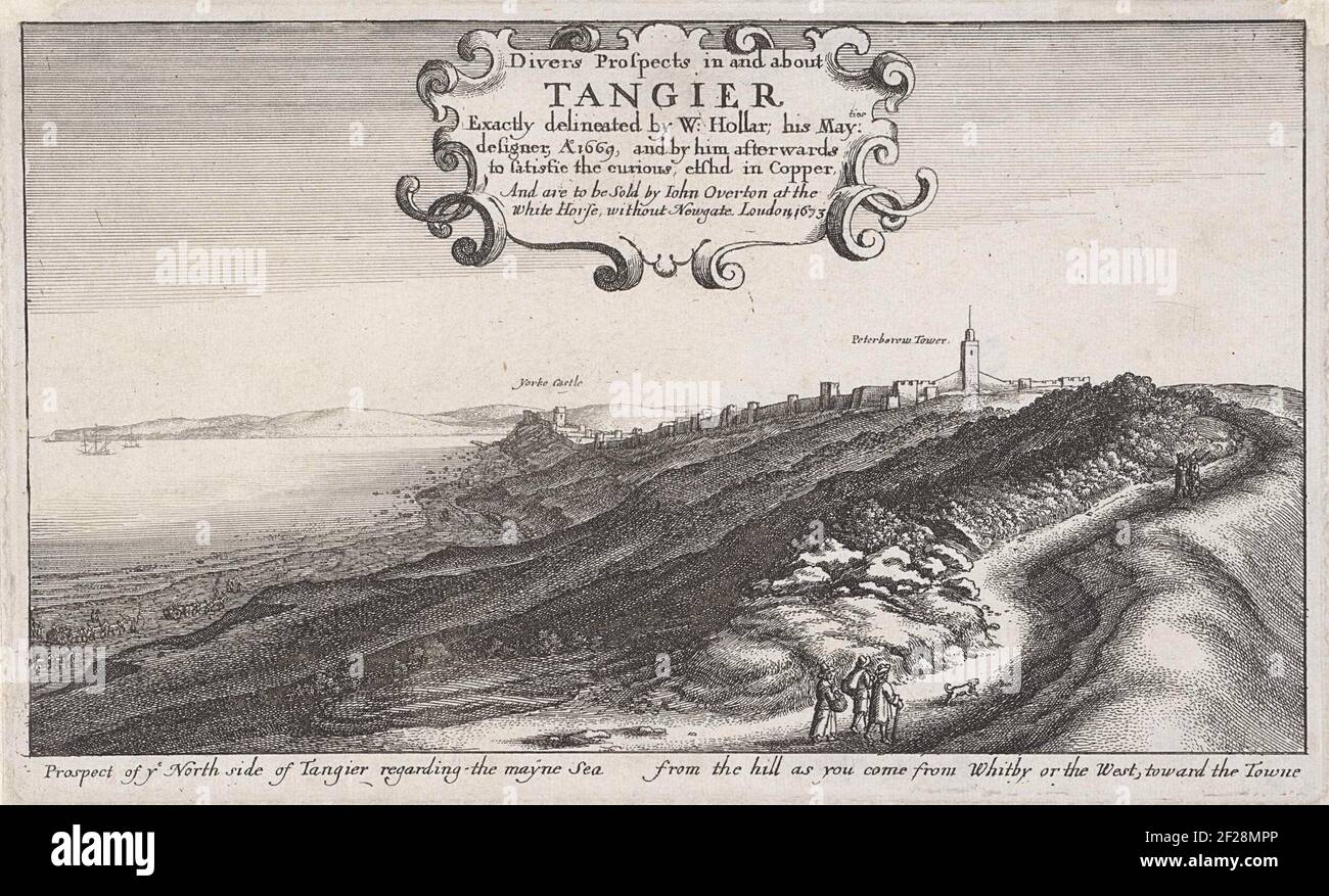 Face on the bay and fortifications of Tangier; Divers prospects in and ...