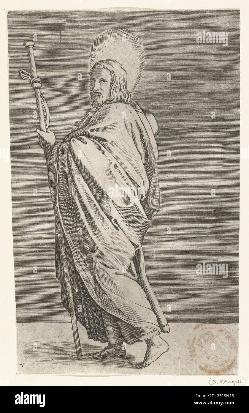 Apostle James the Multiple (Major) with pilgrim hat and pilgrimage ...