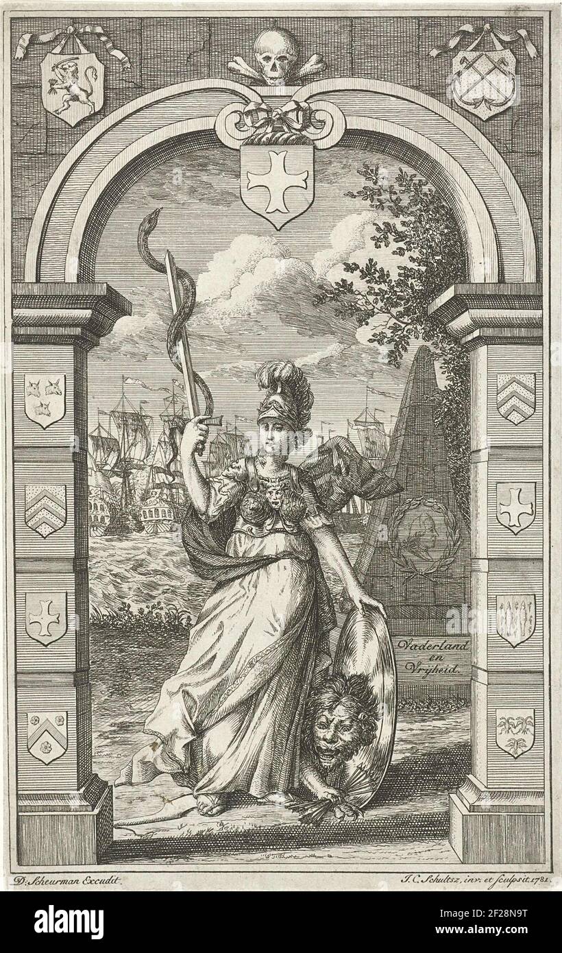 Allegory on the death of Wolter Jan Gerrit Baron Bentinck on 23/24 ...