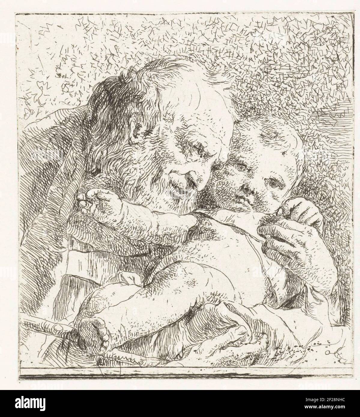 Saint Joseph with Christ child in arms Stock Photo - Alamy