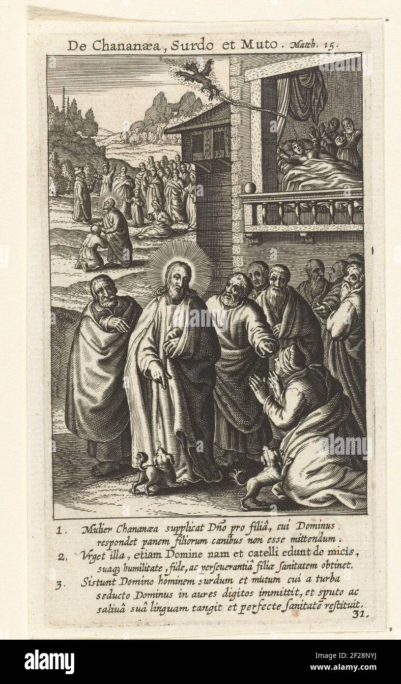 Christ heals the daughter of a woman from Canaan; The Chananaea, Surdo ...