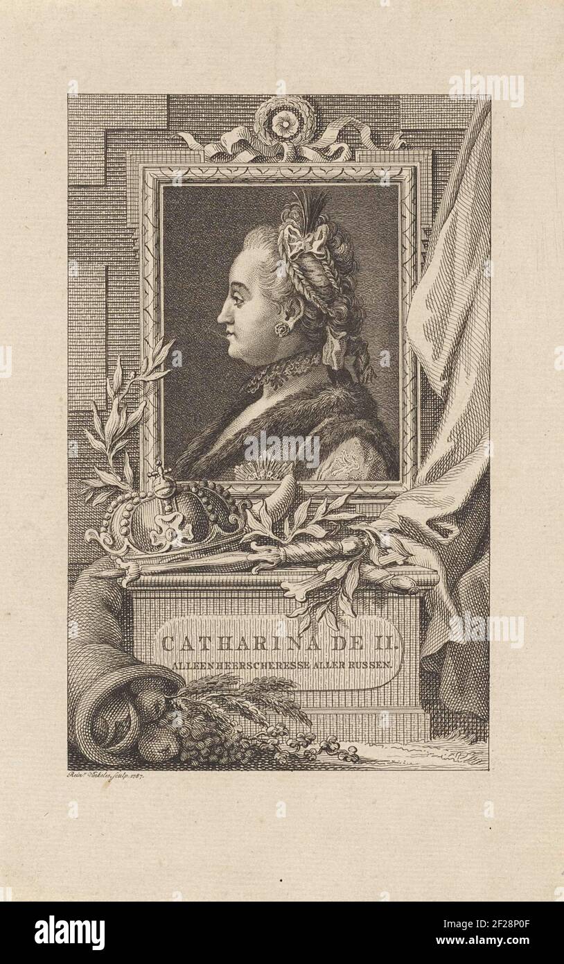 Portrait of Catharina de Grote.Portrait of Catherine The Great, With ...