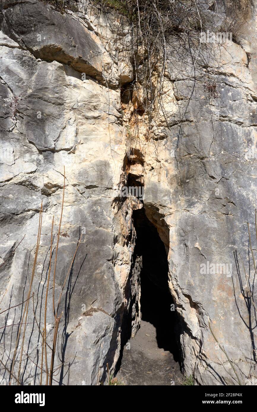 Narrow passage between the rocks hi-res stock photography and images ...