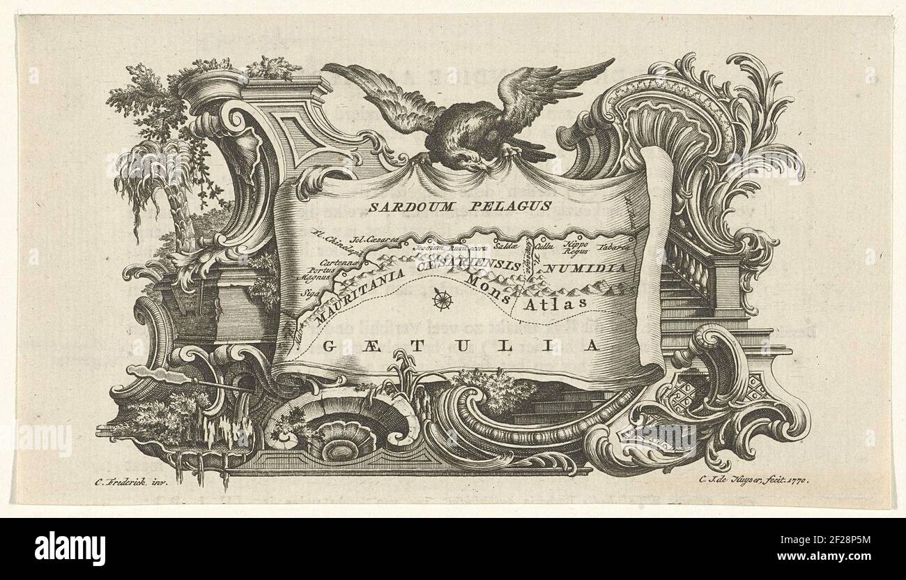 Kaart van de kust van Mauritanië en Zuid-Marokko.A map of the coast of ...