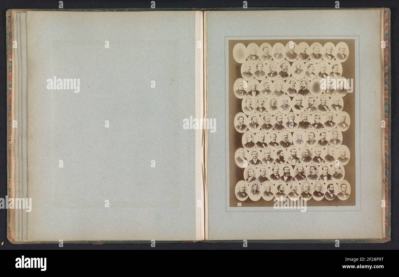 Composite group portrait of members of the Assembly National of 1874 ...