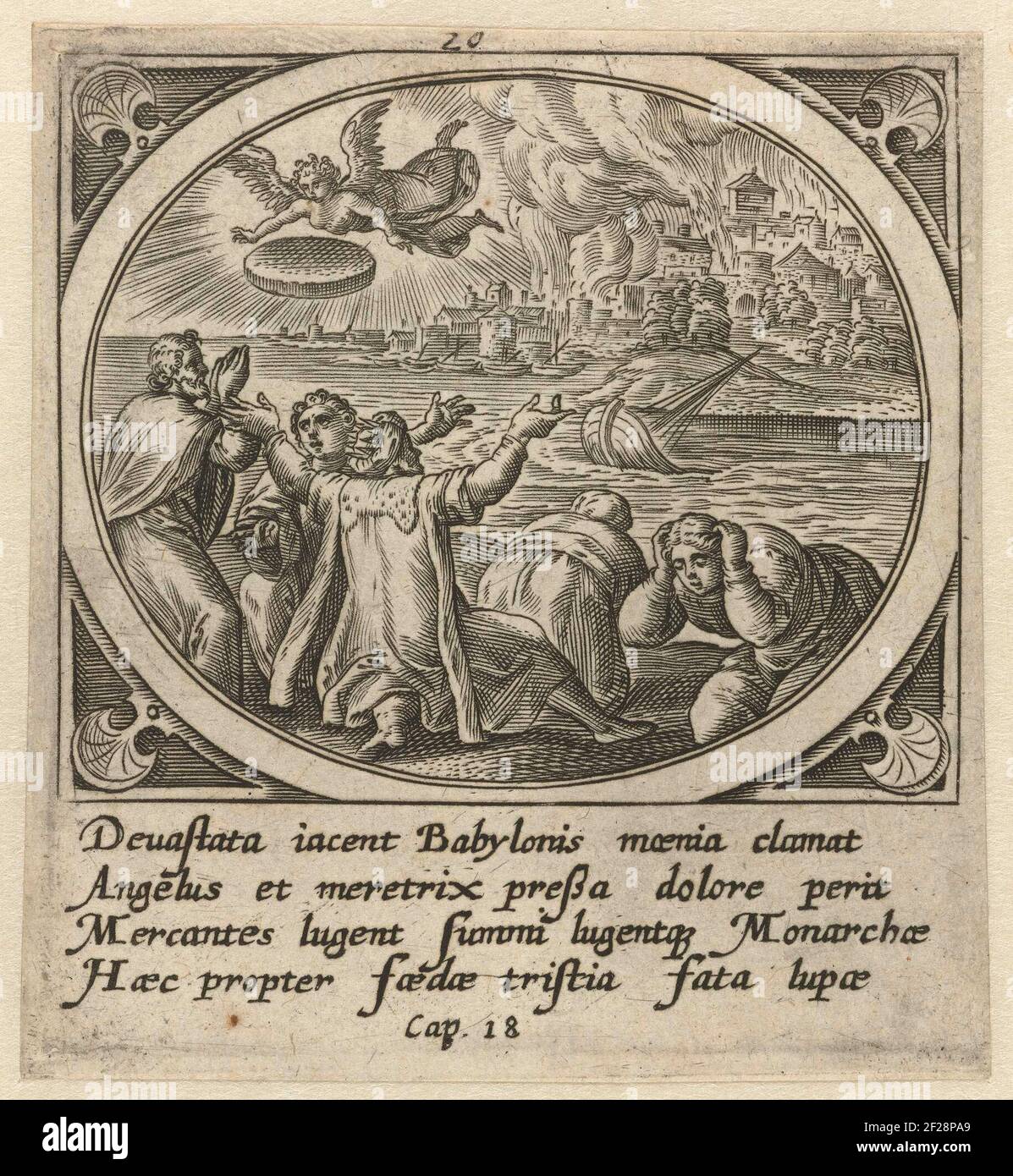 Val van Babylon; Openbaring van Johannes op Patmos; Icones Revelationum ...