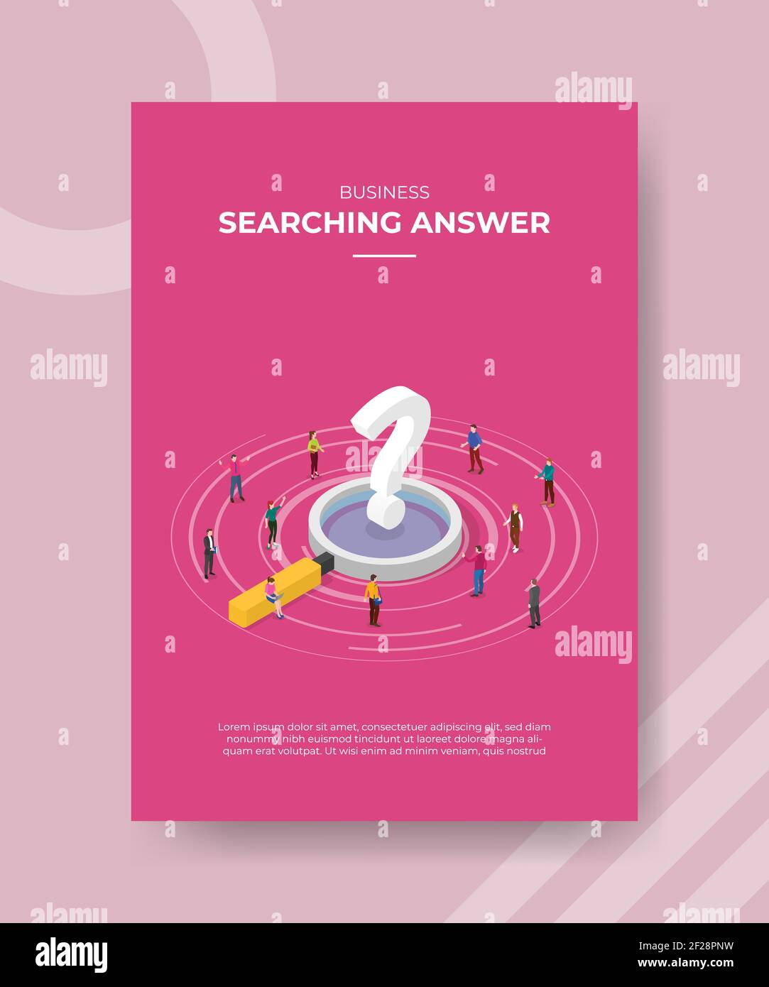 searching for answer concept for template banner and flyer for printing ...