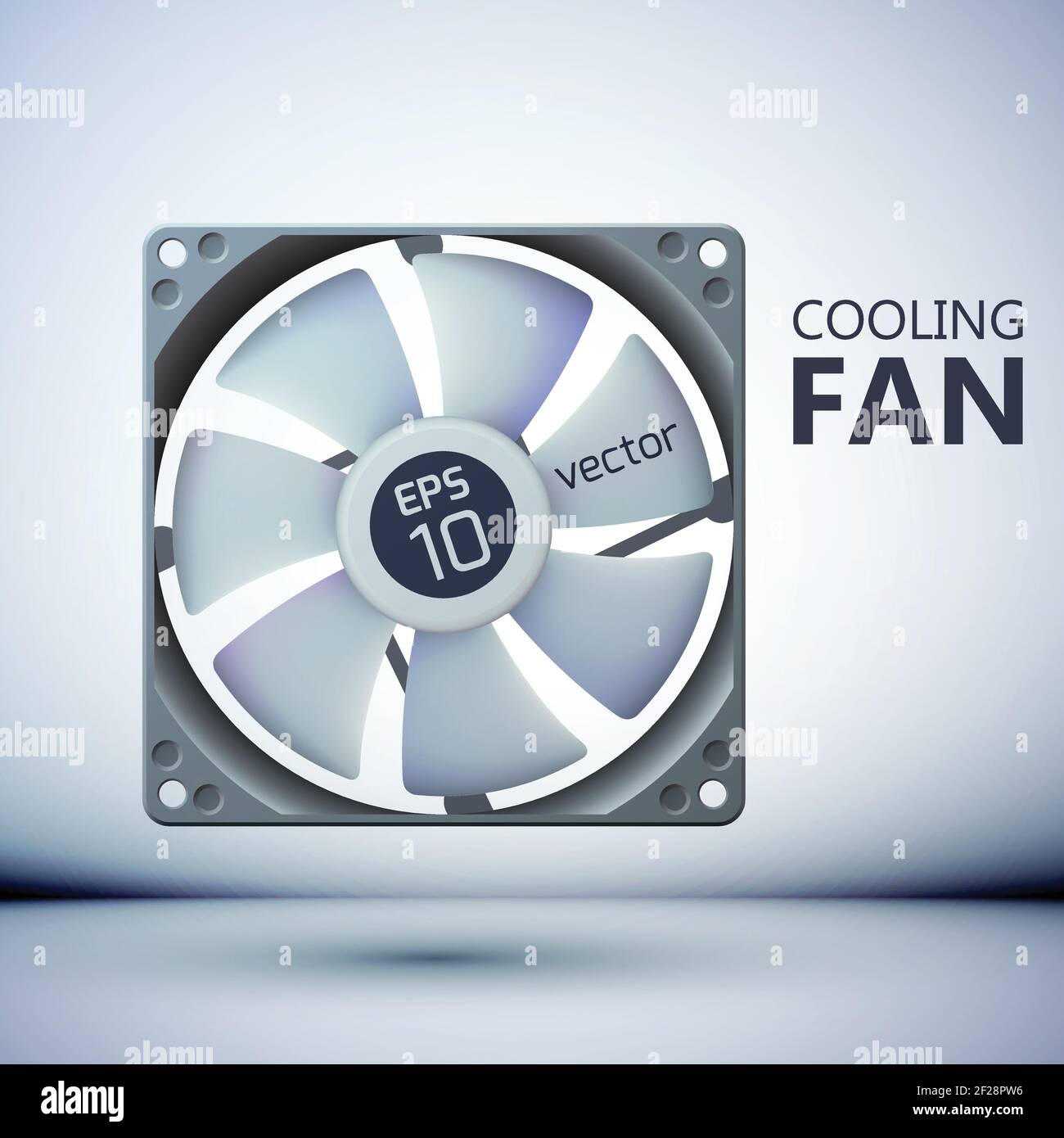 Computer cooling system design concept with realistic metal cooler on ...