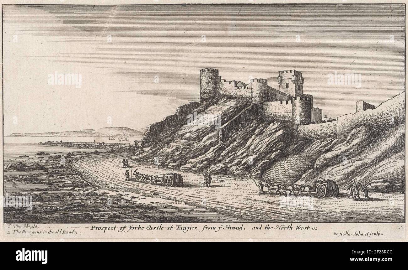 Face on York Castle in Tangier; Prospect or Yorke Castle at Tangier ...