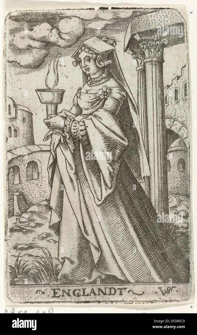Wise Virgin as Personification of England; Englandt; Manner and foolish ...