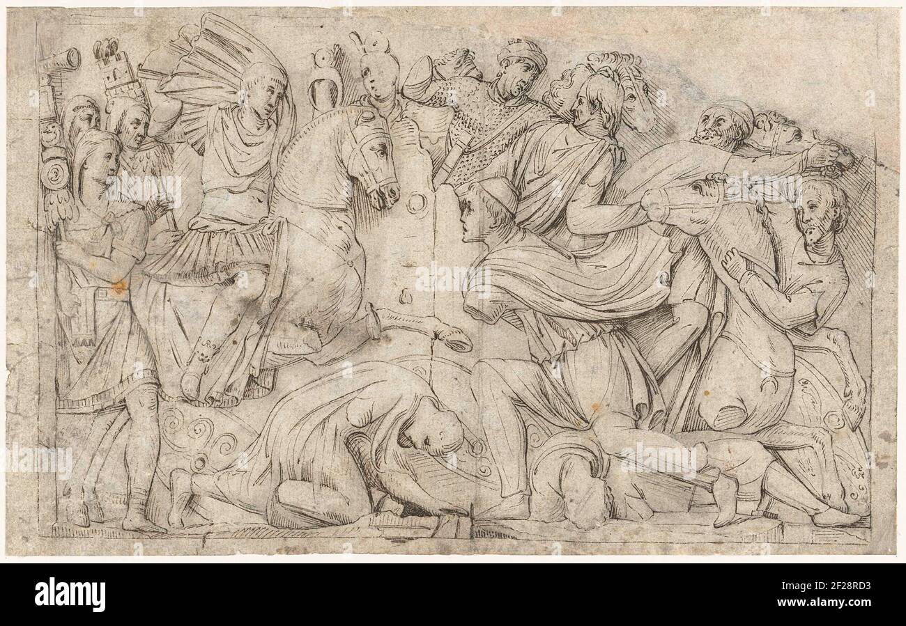 Constantine Arch with Trajan's victory over the Dacians Stock Photo - Alamy